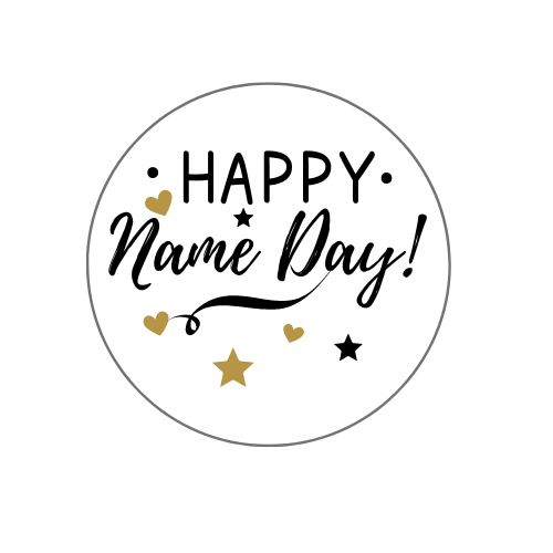 Happy Name Day Sticker | BUILD A BOX Cyprus